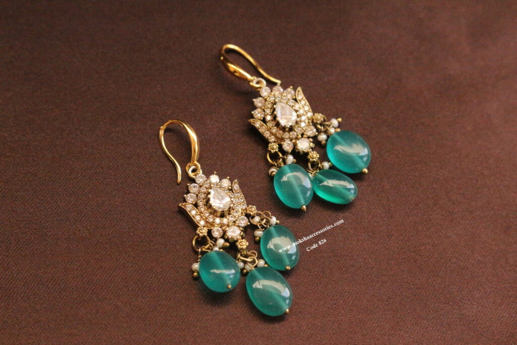 Monzonite stone earrings – Moksha Accessories