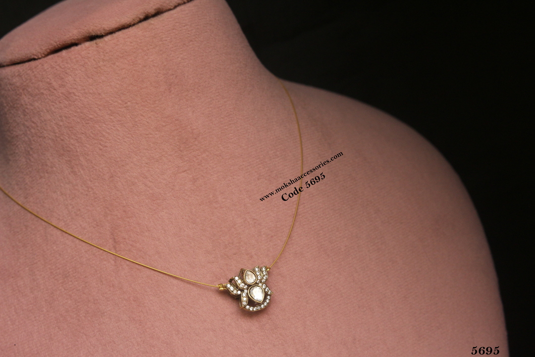 Invisible chain with lotus pendant – Moksha Accessories