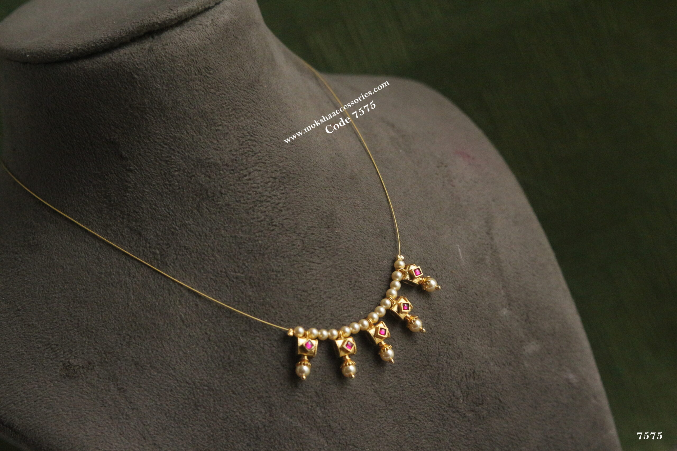 Invisible chain with gold pendants – Moksha Accessories